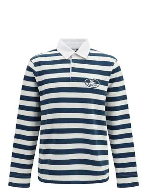 Burberry Striped Long-sleeve Cotton Polo Ale Multicolour