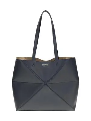 Loewe Medium Puzzle Fold Tote Bag - Blue