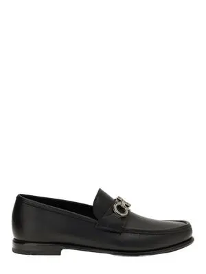 FERRAGAMO Gancini Ornate Loafers - Black