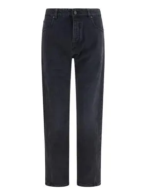 Balmain Straight-leg Denim Jeans - Black