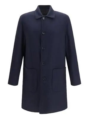 Etro Soho Reversible Wool-blend Coat - Blue