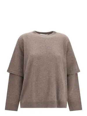 DARKPARK Troy Double-sleeve Cashmere Sweater - Brown