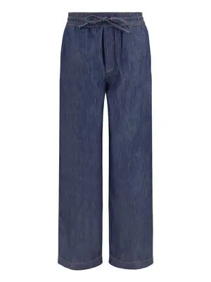 Loewe Cotton Chambray Drawstring Pants - Blue