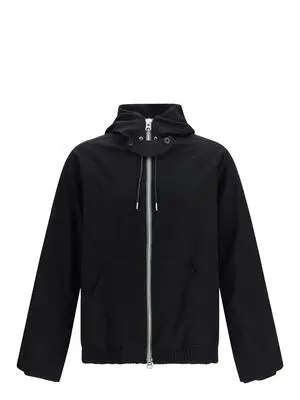 Sacai Hooded Flannel Jacket - Black
