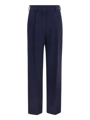 BLAZÉ MILANO Alcanara Fox Lightweight Wool Pants - Blue