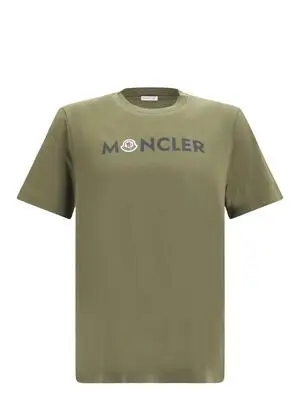 Moncler Cotton Jersey T-shirt With Chest Ogo Mae - Green