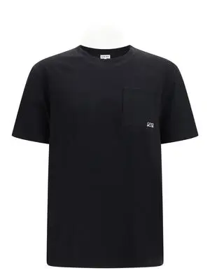 Loewe Cotton T-shirt With Embroidered Ogo Mae - Black
