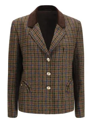 BLAZÉ MILANO Shelley Blazer In Wool Blend Tweed - Multicolour