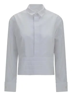 Sacai Cotton Poplin Shirt With Belt - White