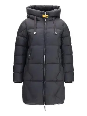 PARAJUMPERS Long Puffer Jacket With Drawstring Hood - Black