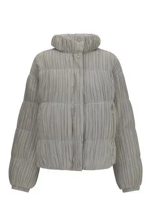 GONGDID DESIGN Reversible High-neck Puffer Jacket Feale - Grey