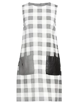 Dolce & Gabbana Cotton And Lambskin Mini Dress - Black
