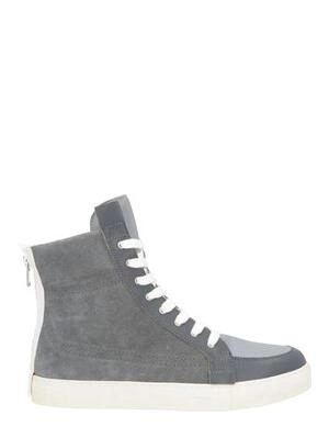 KRIS VAN ASSCHE Leather High-top Sneakers - Grey