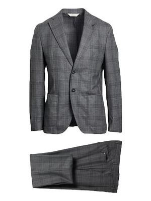 PAOLONI Suit Size Virgin Wool, Elastane - Grey