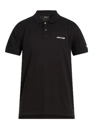 Roberto Cavalli Polo Shirt Size Cotton - Black