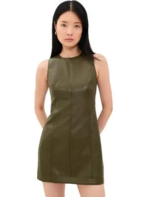 Hunter Bell Madix Faux Leather Mini Dress - Pinegrove