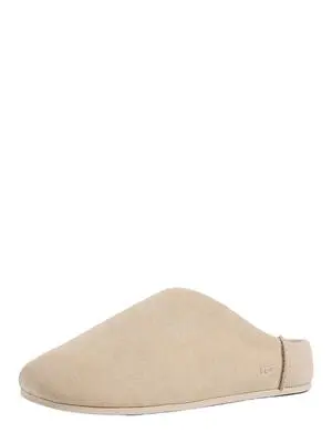 UGG Elea Suede Shearling Slip-on Slippers - Sand