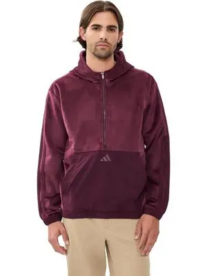 Adidas Beyond Cozy Half-zip Hoodie - Maroon