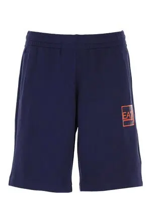 EA7 Logo Detail Shorts - Black