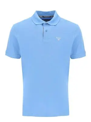 Barbour Logo Embroidered Short Sleeved Polo Shirt - Blue