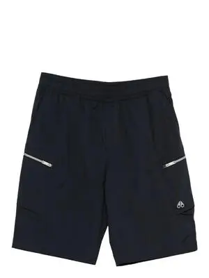 Moose Knuckles Elastic Waist Shorts With Zippered Pockets - Black