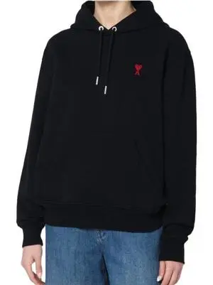 AMI Ami De Coeur Embroidered Hoodie