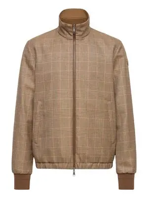 Moncler Reversible Wool Blend Jacket - Beige/brown