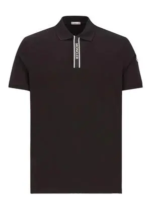 Moncler Logo Motif Polo Shirt - Black
