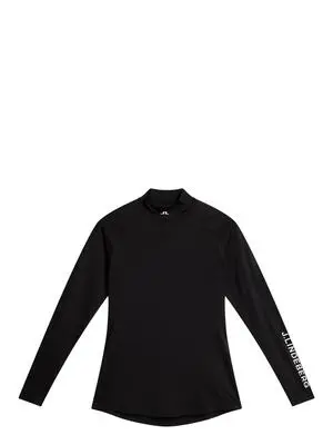 J. Lindeberg High Neck Raglan Sleeve Top - Black