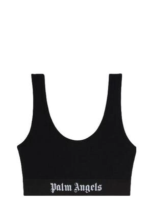 Palm Angels Scoop Back Two-toned Bra - Black