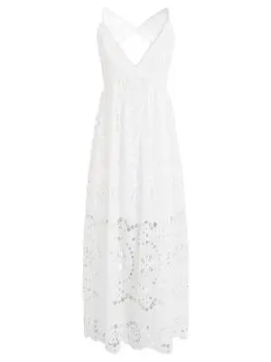 Zimmermann Broderie Anglaise Cotton Maxi Dress - Ivory