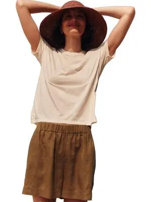 Jenni Kayne Linen Logan Short - Brown
