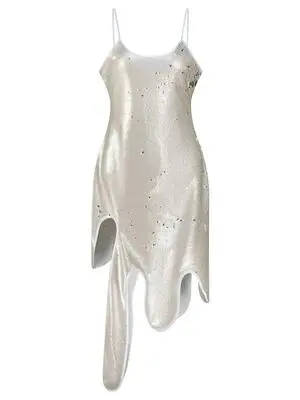 UCHÈ Chè Sequin Wavy Dress - Metallic Silver