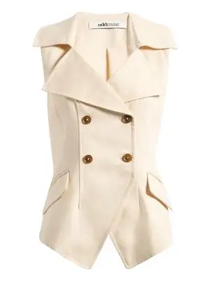 Oddmuse Double Breasted Vest - Stone