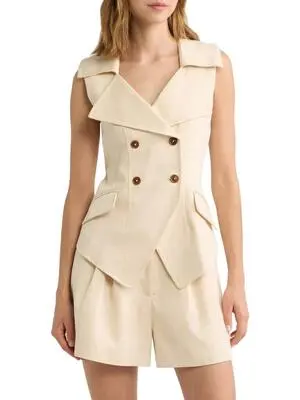 Oddmuse Double Breasted Vest - Stone
