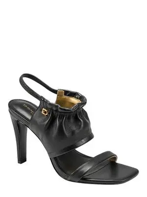 Donna Karan New York Becca Leather Slingback Sandals - Black
