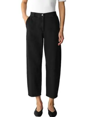 Eileen Fisher Organic & Recycled Cotton High Waist Jeans - Black