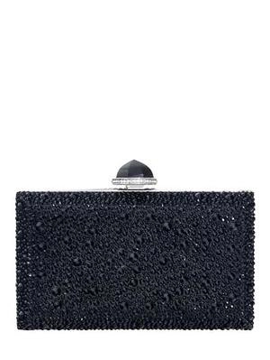 Judith Leiber Skylar Embellished Clutch - Silver Jet