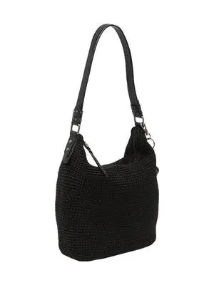 THE SAK Sequoia Hobo Hand Crochet Bag - Black