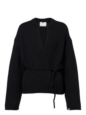 Extreme Cashmere N°384 Ginza Cashmere Wrap Cardigan - Black