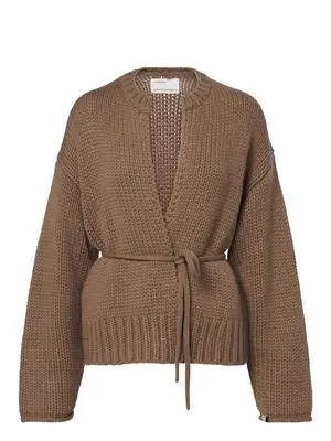 Extreme Cashmere N°384 Ginza Cashmere Wrap Cardigan - Brown