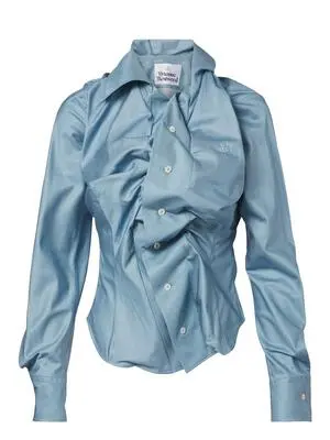 VIVIENNE WESTWOOD Cotton Poplin Shirt - Blue
