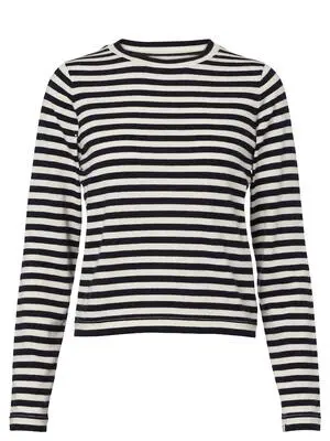 Extreme Cashmere N°451 Lisa Striped Cotton And Cashmere Top - Blue
