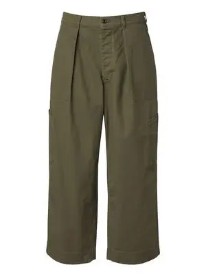 A.PRESSE Cotton Wide-leg Pants - Green