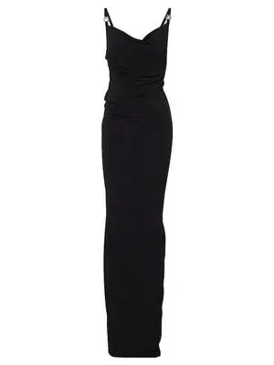 Coperni Draped Jersey Maxi Dress - Black