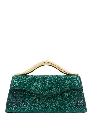 Elie Saab Embellished Leather Top-handle Bag - Green