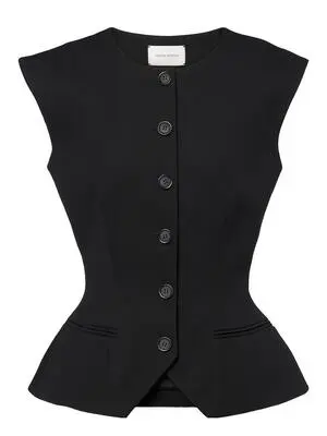Magda Butrym Silk And Cashmere Vest - Black