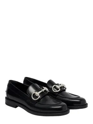 Gucci Boulevard Horsebit Leather Loafers - Black