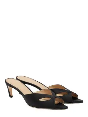 Victoria Beckham Harlow Satin Mules - Black