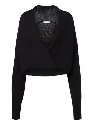 AYA MUSE Kena Wrap Cotton Top - Black